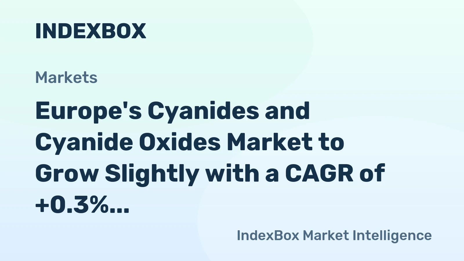 Europe's Cyanides and Cyanide Oxides Market to Grow Slightly with a CAGR of +0.3% from 2024 to 2035