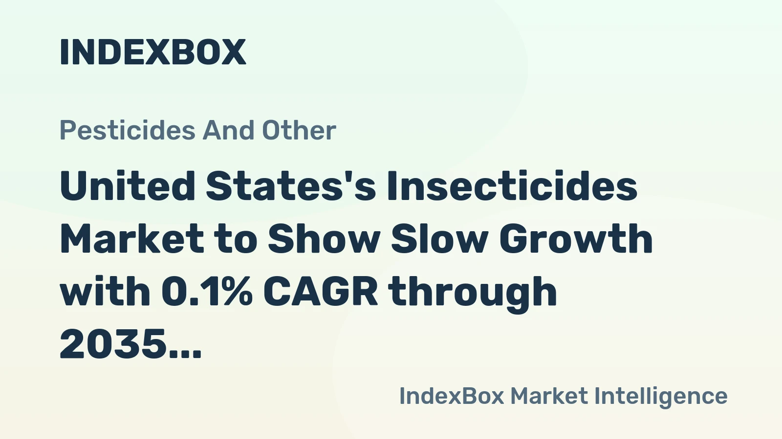 United States's Insecticides Market to Show Slow Growth with 0.1% CAGR through 2035