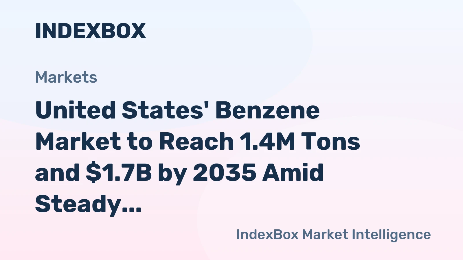 United States' Benzene Market to Reach 1.4M Tons and $1.7B by 2035 Amid Steady Growth