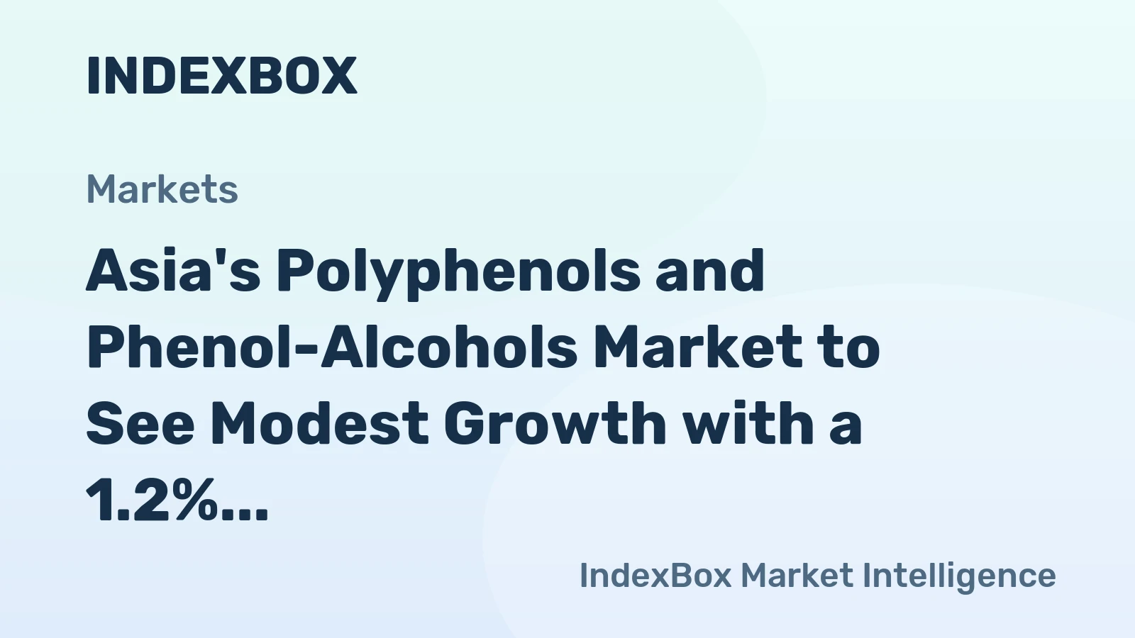 Asia's Polyphenols and Phenol-Alcohols Market to See Modest Growth with a 1.2% CAGR in Value Through 2035