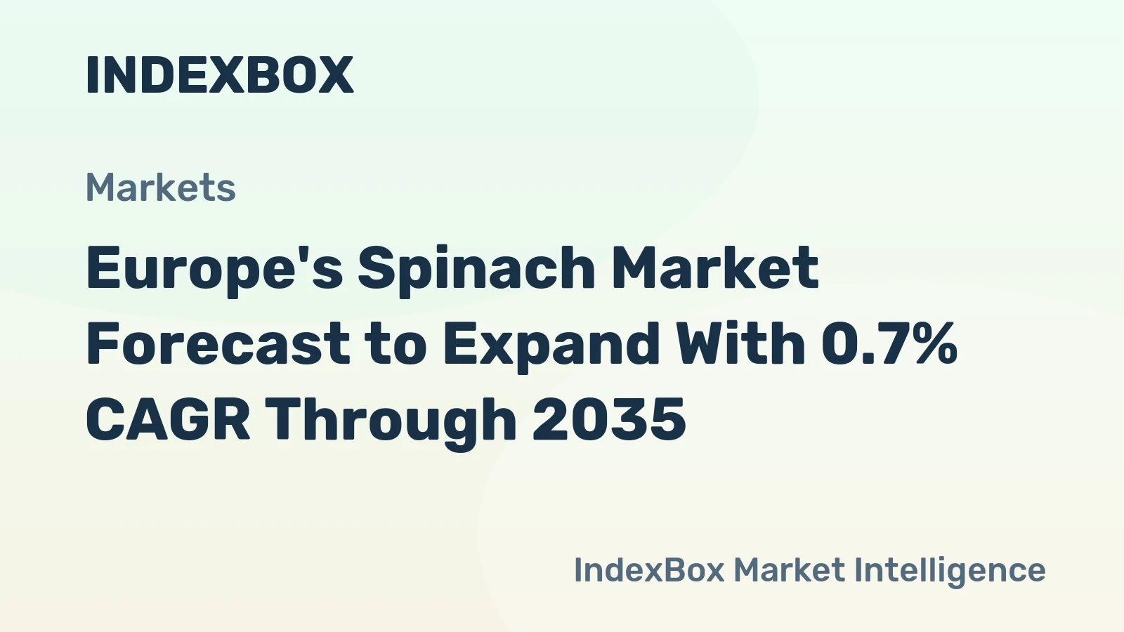 Europe's Spinach Market Forecast to Expand With 0.7% CAGR Through 2035