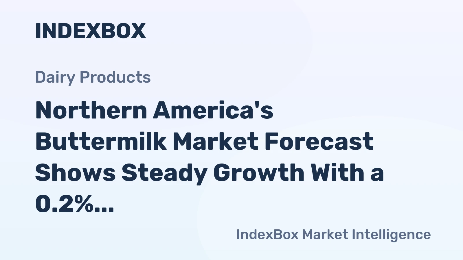 Northern America's Buttermilk Market Forecast Shows Steady Growth With a 0.2% Volume CAGR Through 2035