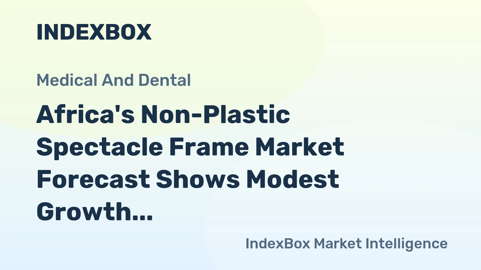 Africa's Non-Plastic Spectacle Frame Market Forecast Shows Modest Growth With an 0.8% Volume CAGR Through 2035