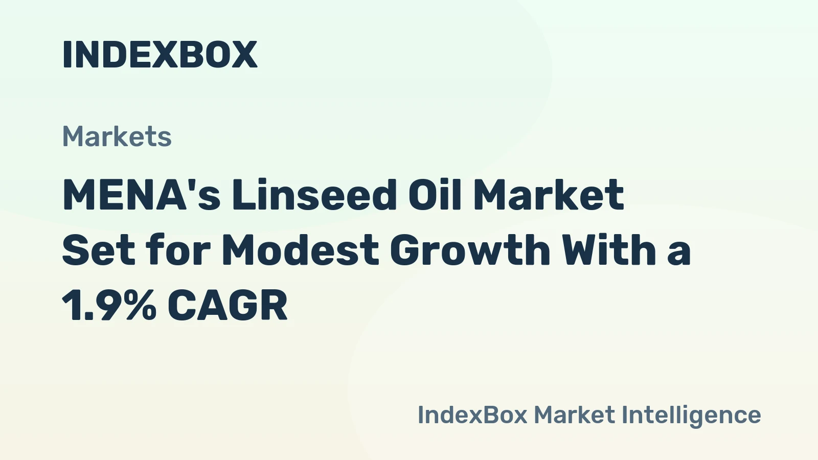 MENA's Linseed Oil Market Set for Modest Growth With a 1.9% CAGR