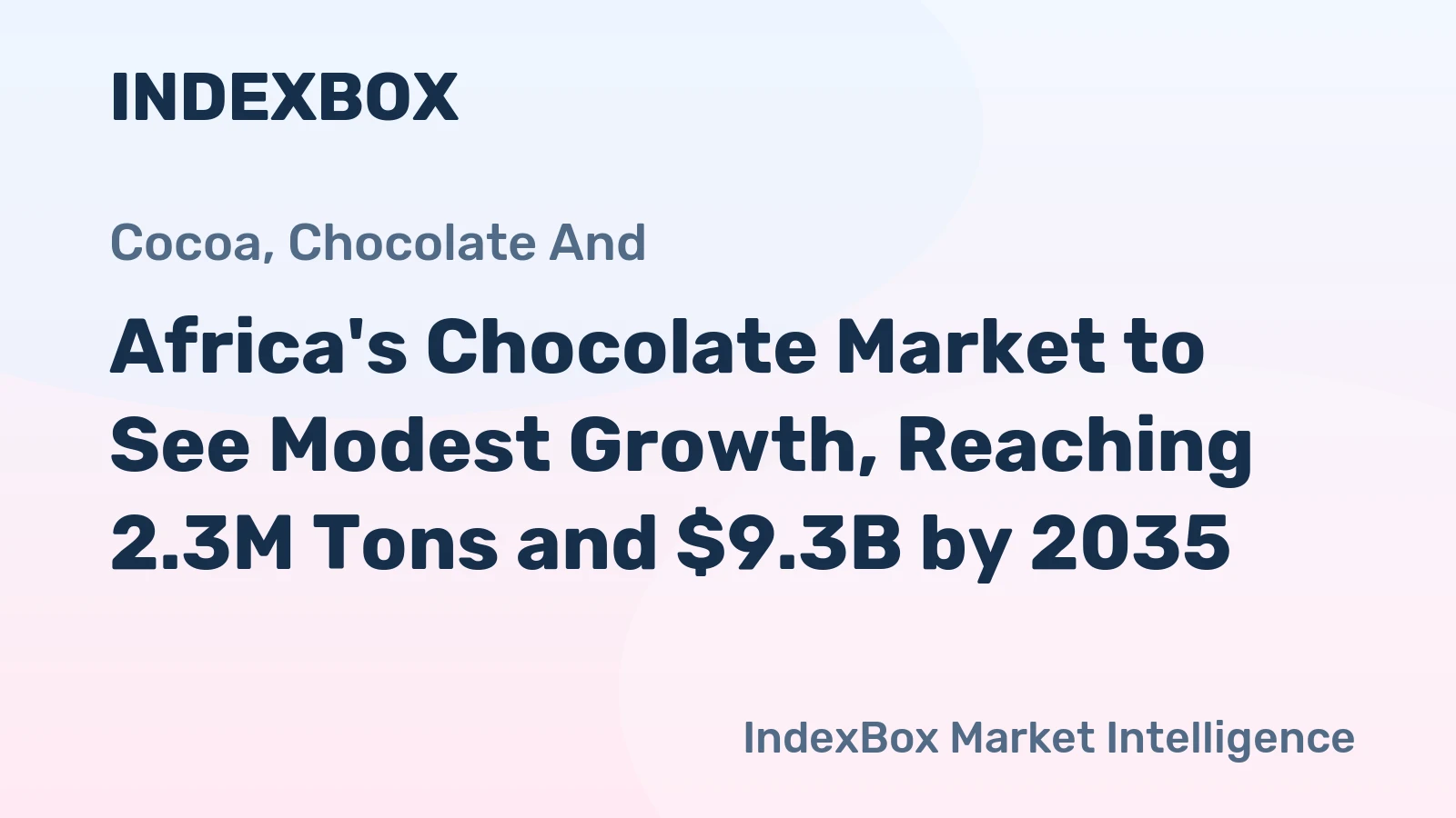 Africa's Chocolate Market to See Modest Growth, Reaching 2.3M Tons and $9.3B by 2035