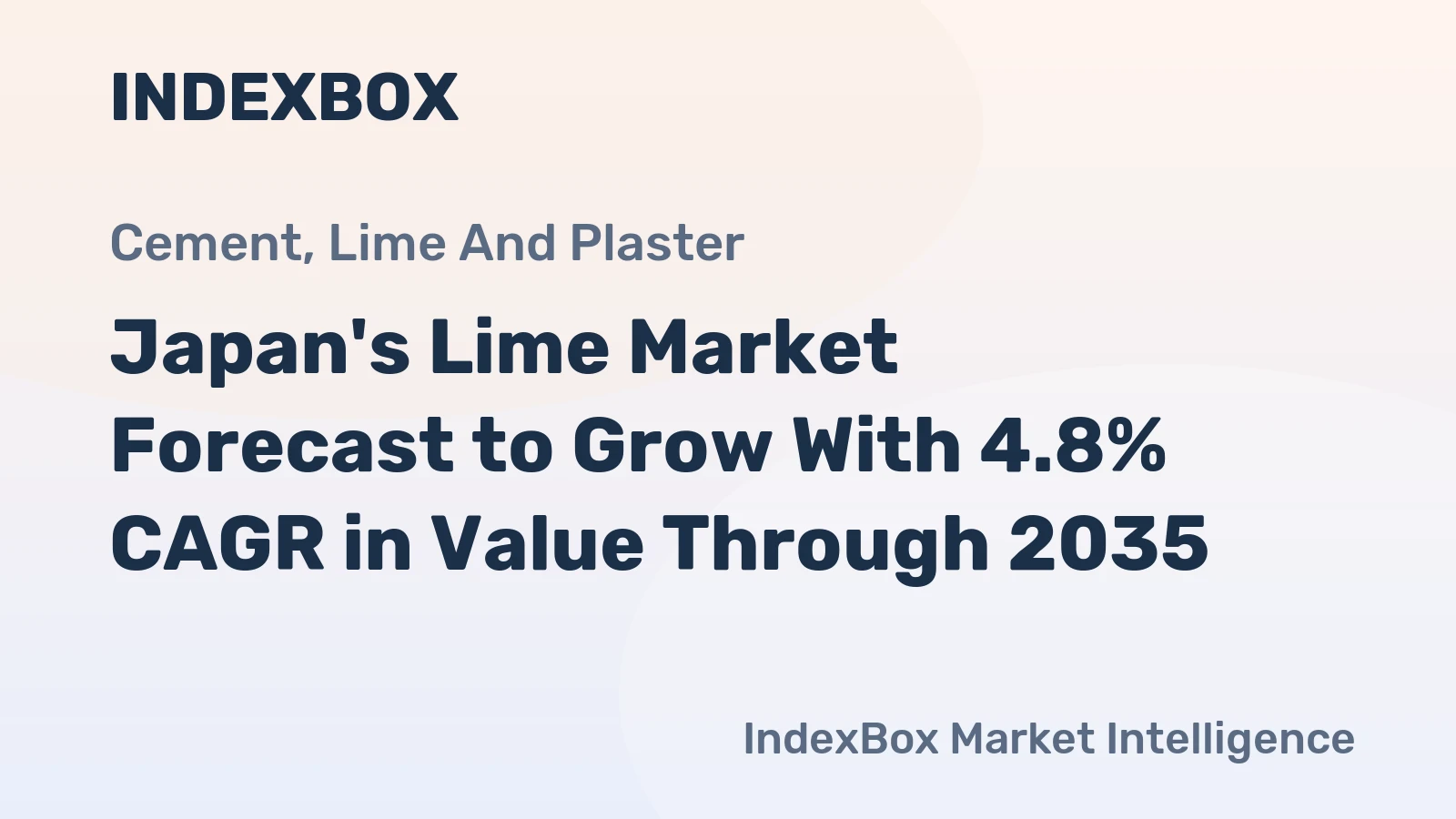 Japan's Lime Market Forecast to Grow With 4.8% CAGR in Value Through 2035