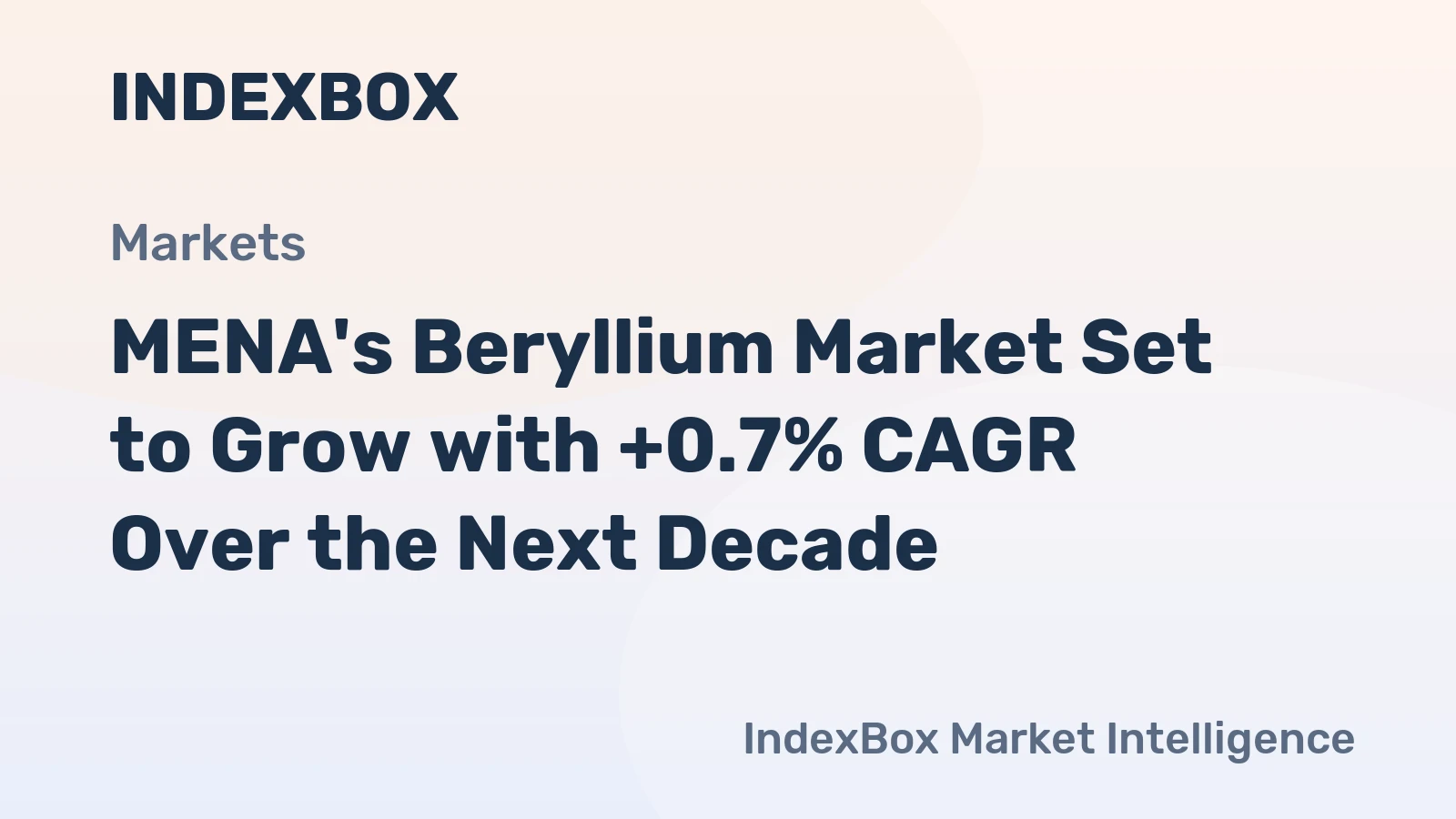 MENA's Beryllium Market Set to Grow with +0.7% CAGR Over the Next Decade