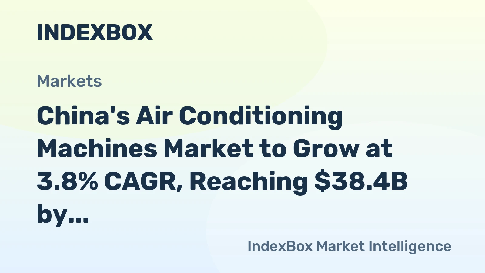 China's Air Conditioning Machines Market to Grow at 3.8% CAGR, Reaching $38.4B by 2035