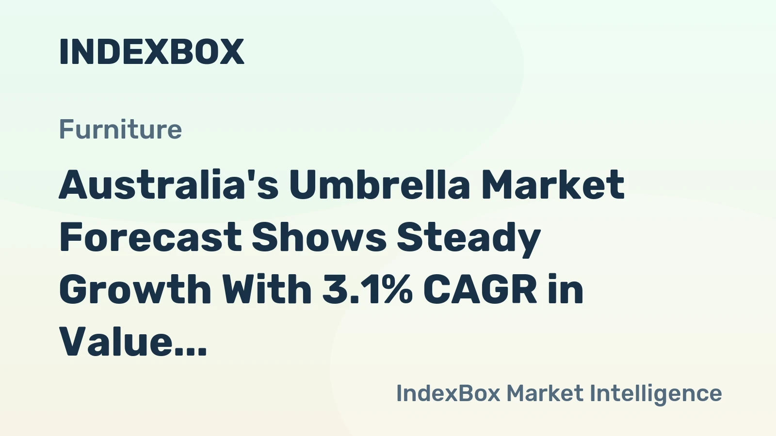 Australia's Umbrella Market Forecast Shows Steady Growth With 3.1% CAGR in Value Through 2035