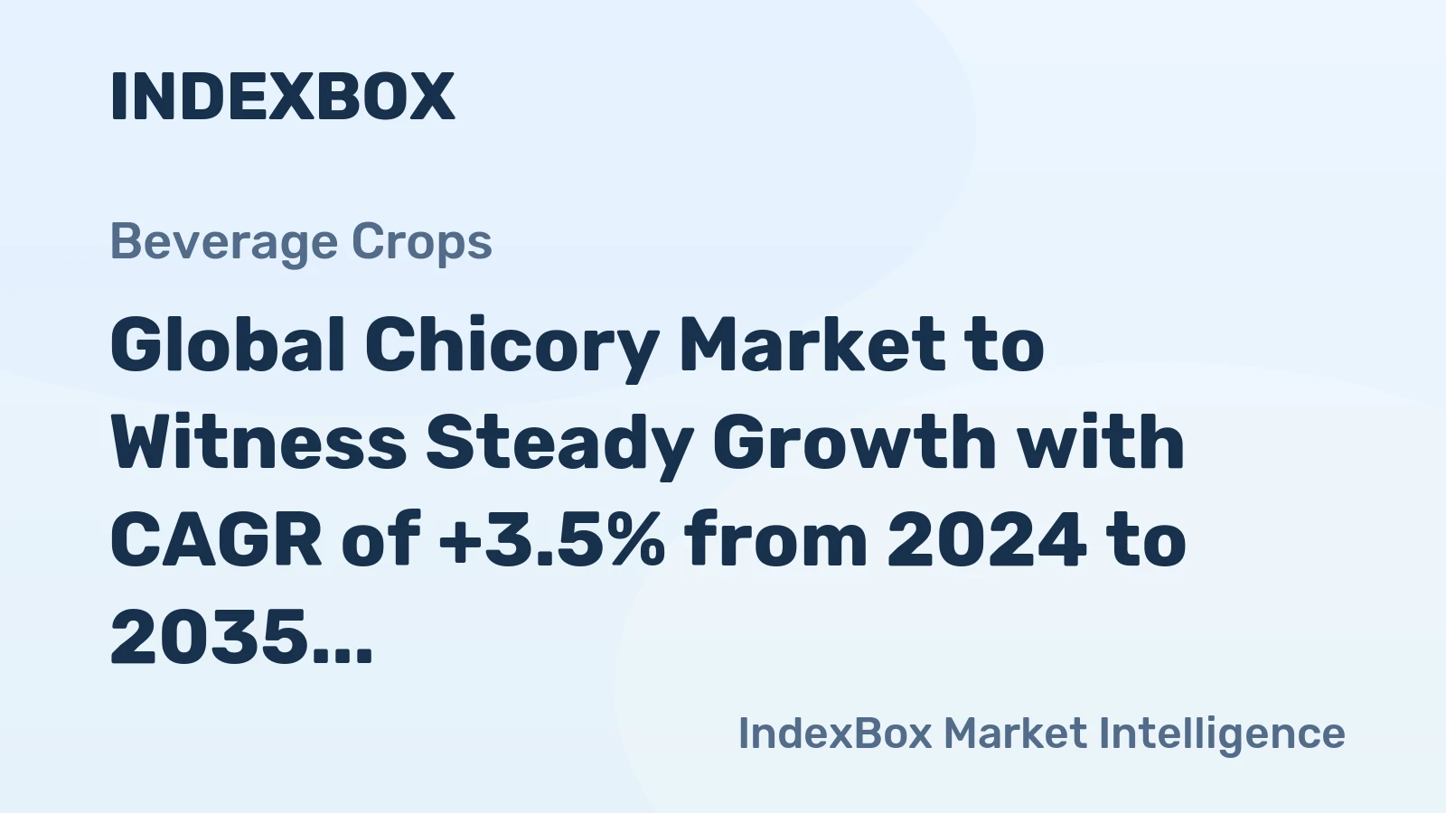 Global Chicory Market to Witness Steady Growth with CAGR of +3.5% from 2024 to 2035