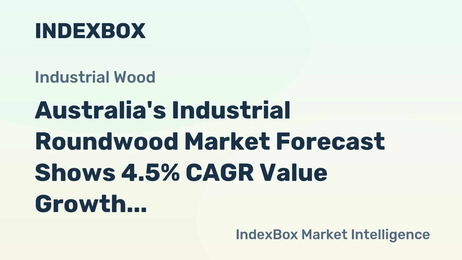Australia's Industrial Roundwood Market Forecast Shows 4.5% CAGR Value Growth Amid Shifting Trade Dynamics