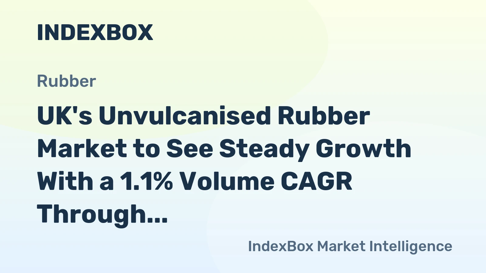 UK's Unvulcanised Rubber Market to See Steady Growth With a 1.1% Volume CAGR Through 2035