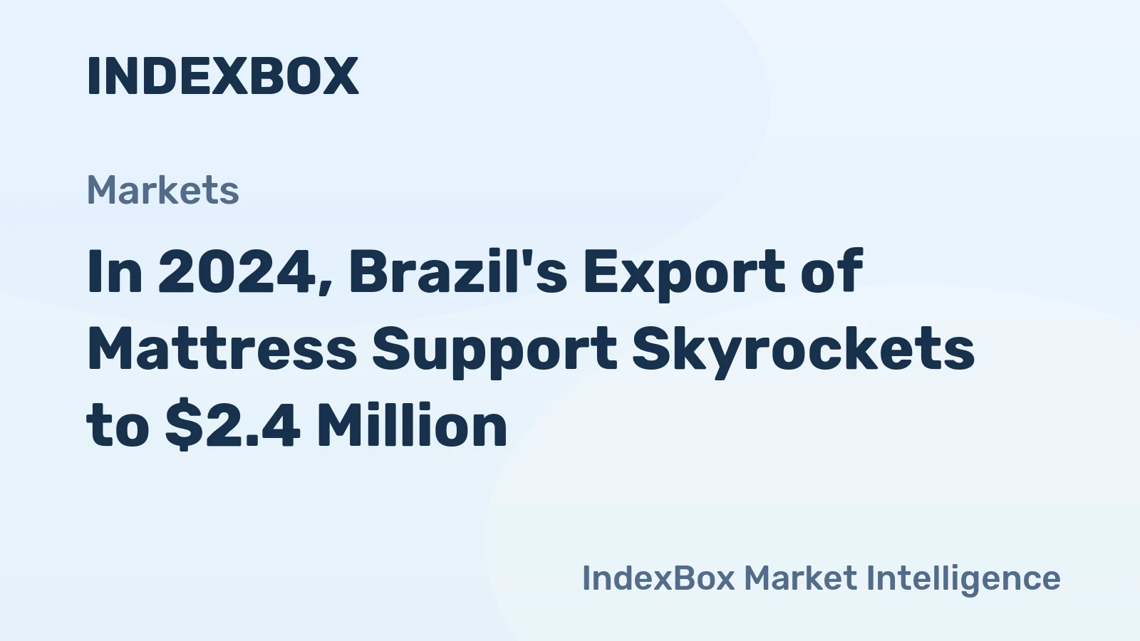 In 2024, Brazil's Export of Mattress Support Skyrockets to $2.4 Million