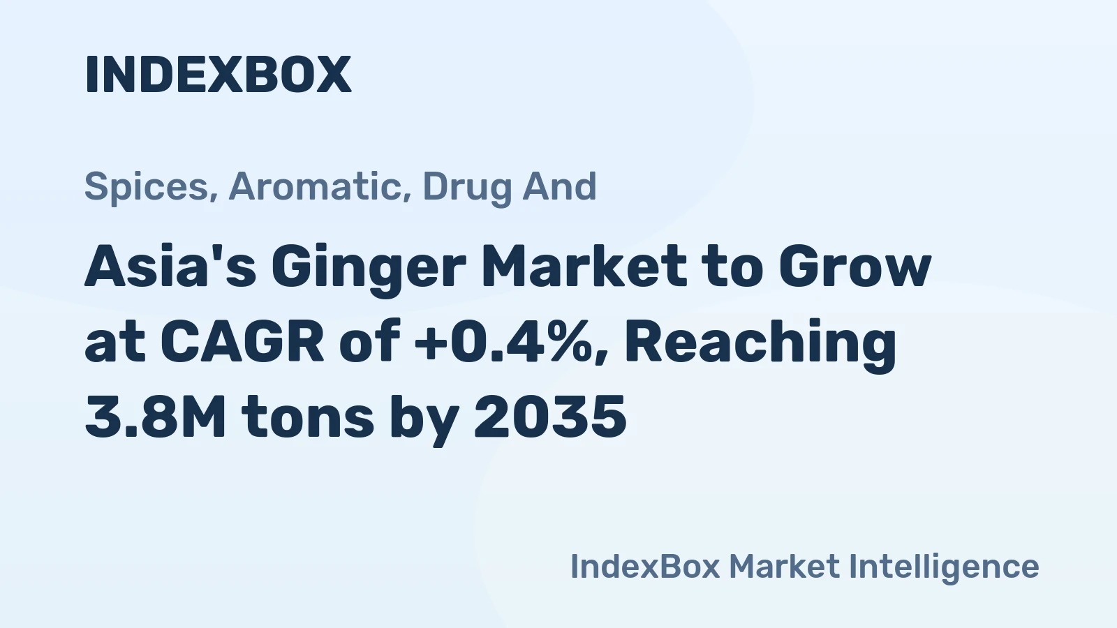 Asia's Ginger Market to Grow at CAGR of +0.4%, Reaching 3.8M tons by 2035