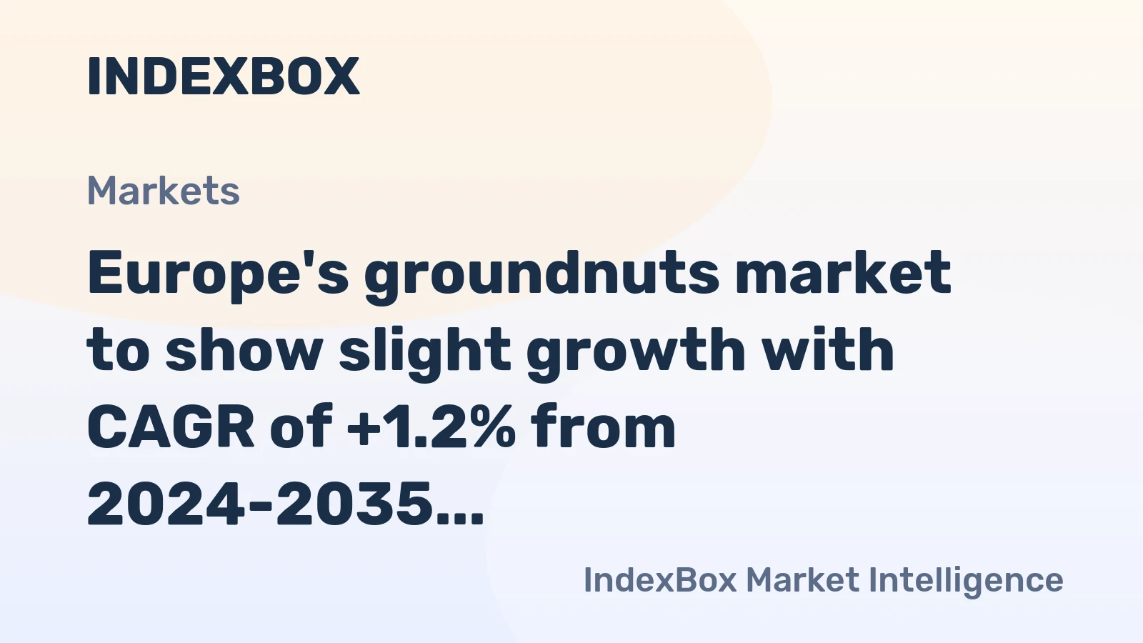 Europe's groundnuts market to show slight growth with CAGR of +1.2% from 2024-2035, reaching 104K tons by end of period