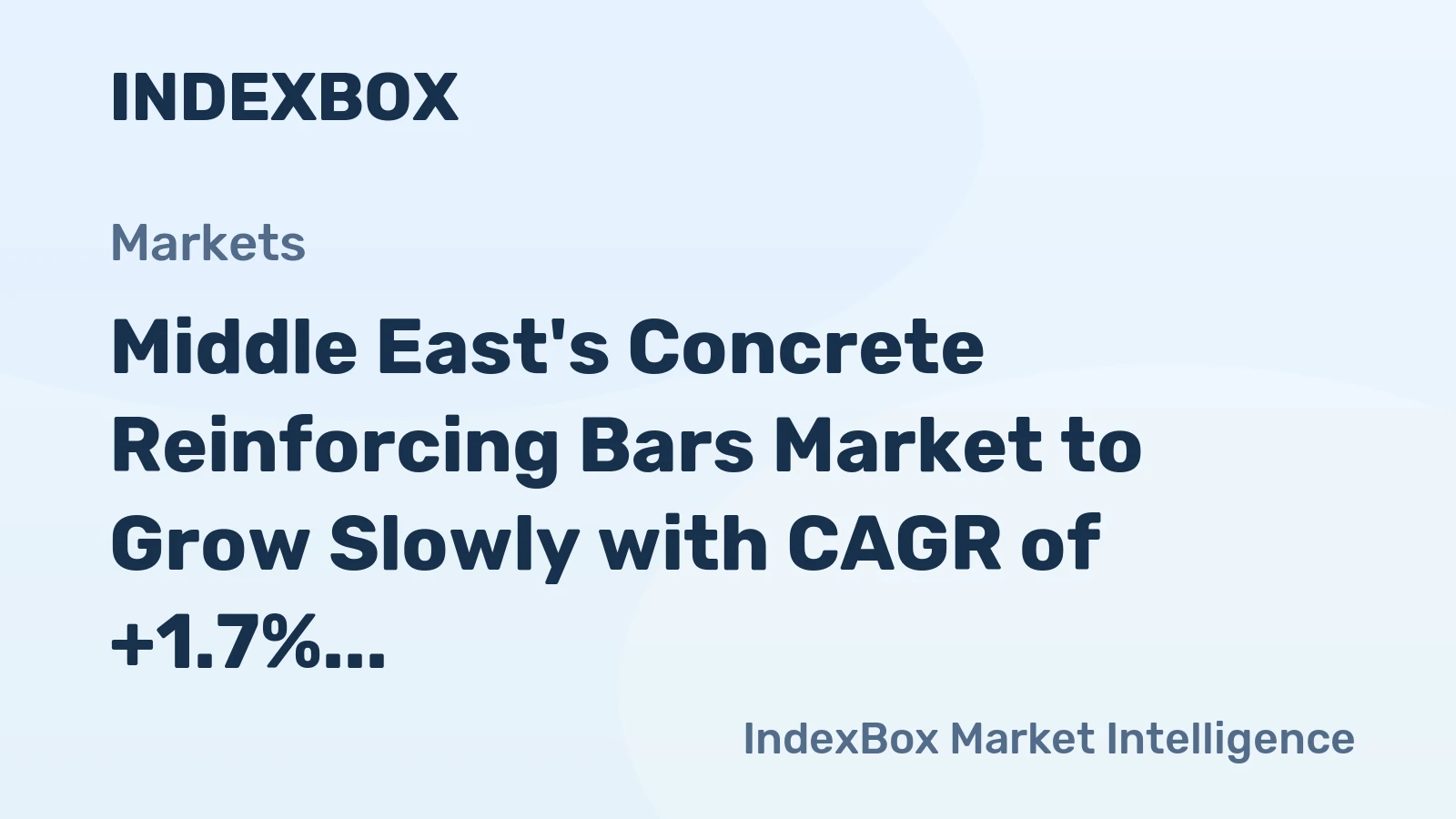 Middle East's Concrete Reinforcing Bars Market to Grow Slowly with CAGR of +1.7% by 2035