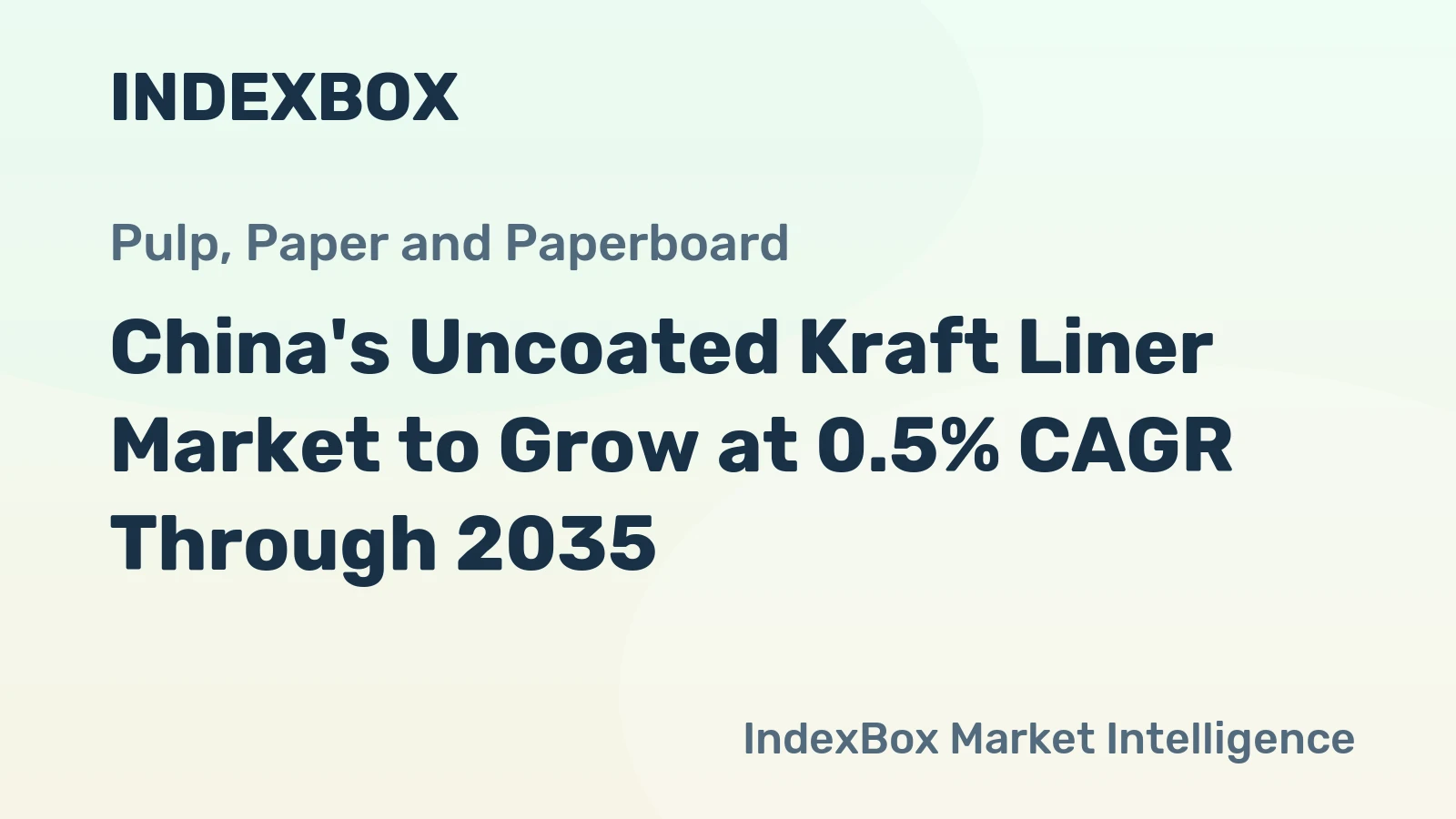 China's Uncoated Kraft Liner Market to Grow at 0.5% CAGR Through 2035