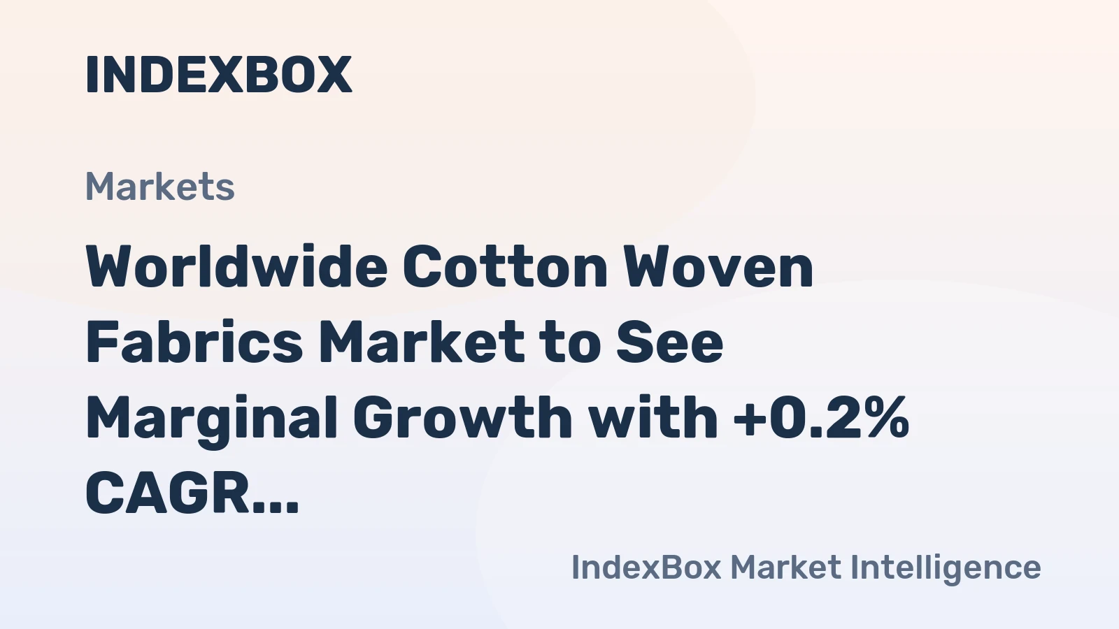 Worldwide Cotton Woven Fabrics Market to See Marginal Growth with +0.2% CAGR through 2035