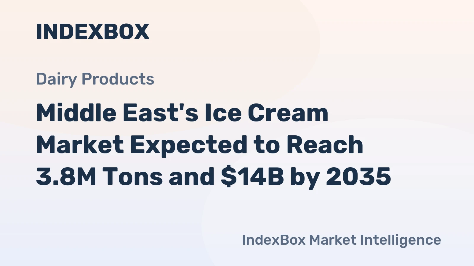 Middle East's Ice Cream Market Expected to Reach 3.8M Tons and $14B by 2035