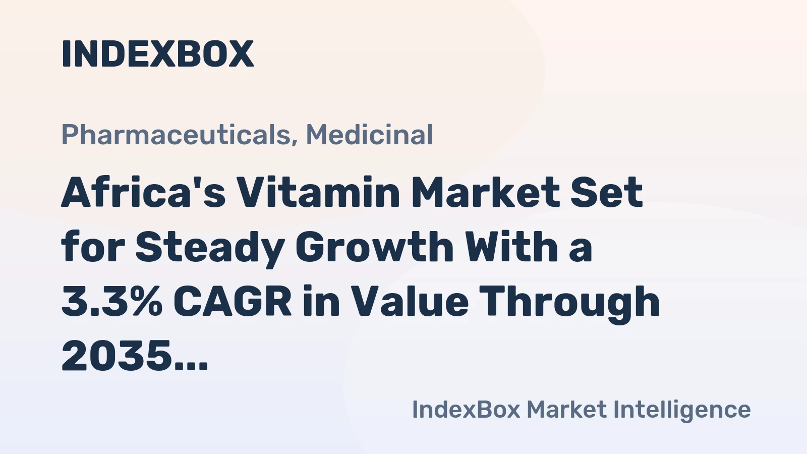 Africa's Vitamin Market Set for Steady Growth With a 3.3% CAGR in Value Through 2035