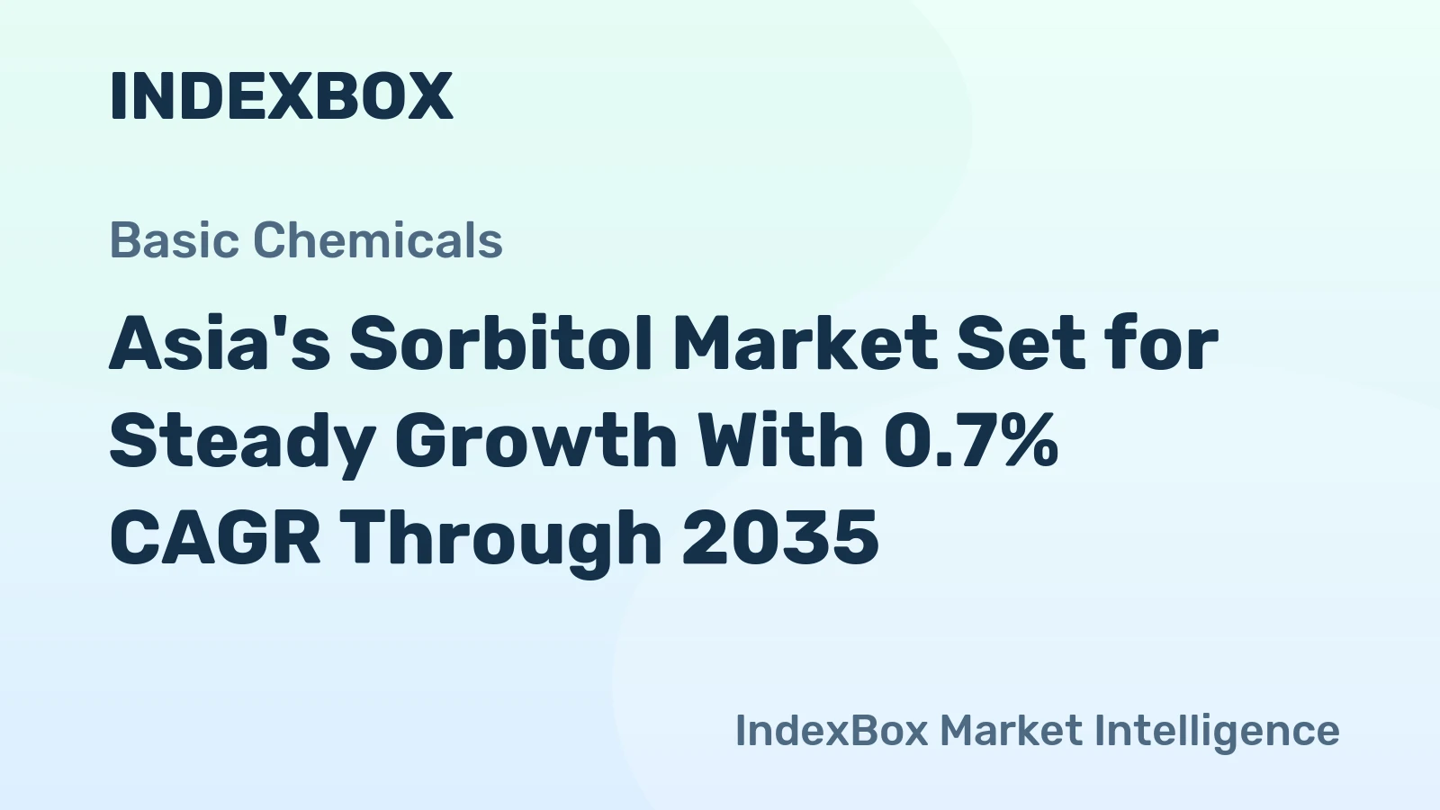 Asia's Sorbitol Market Set for Steady Growth With 0.7% CAGR Through 2035