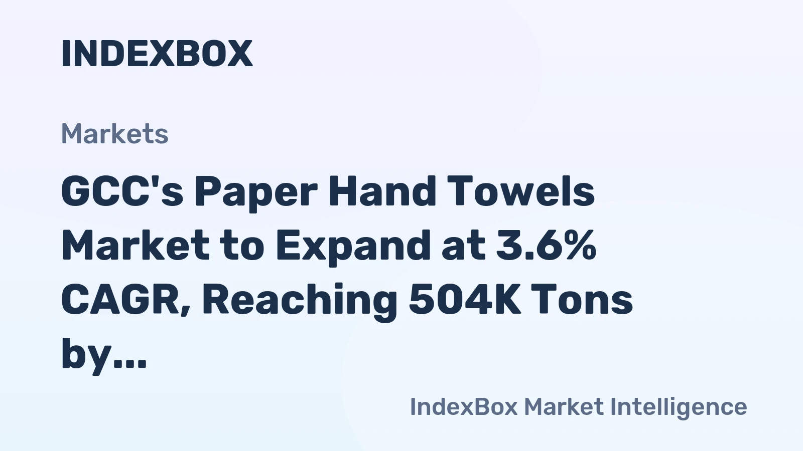 GCC's Paper Hand Towels Market to Expand at 3.6% CAGR, Reaching 504K Tons by 2035