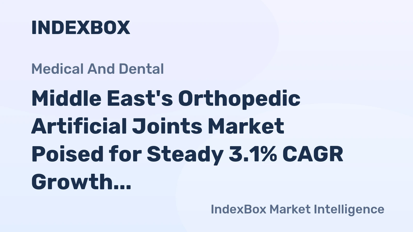 Middle East's Orthopedic Artificial Joints Market Poised for Steady 3.1% CAGR Growth Through 2035