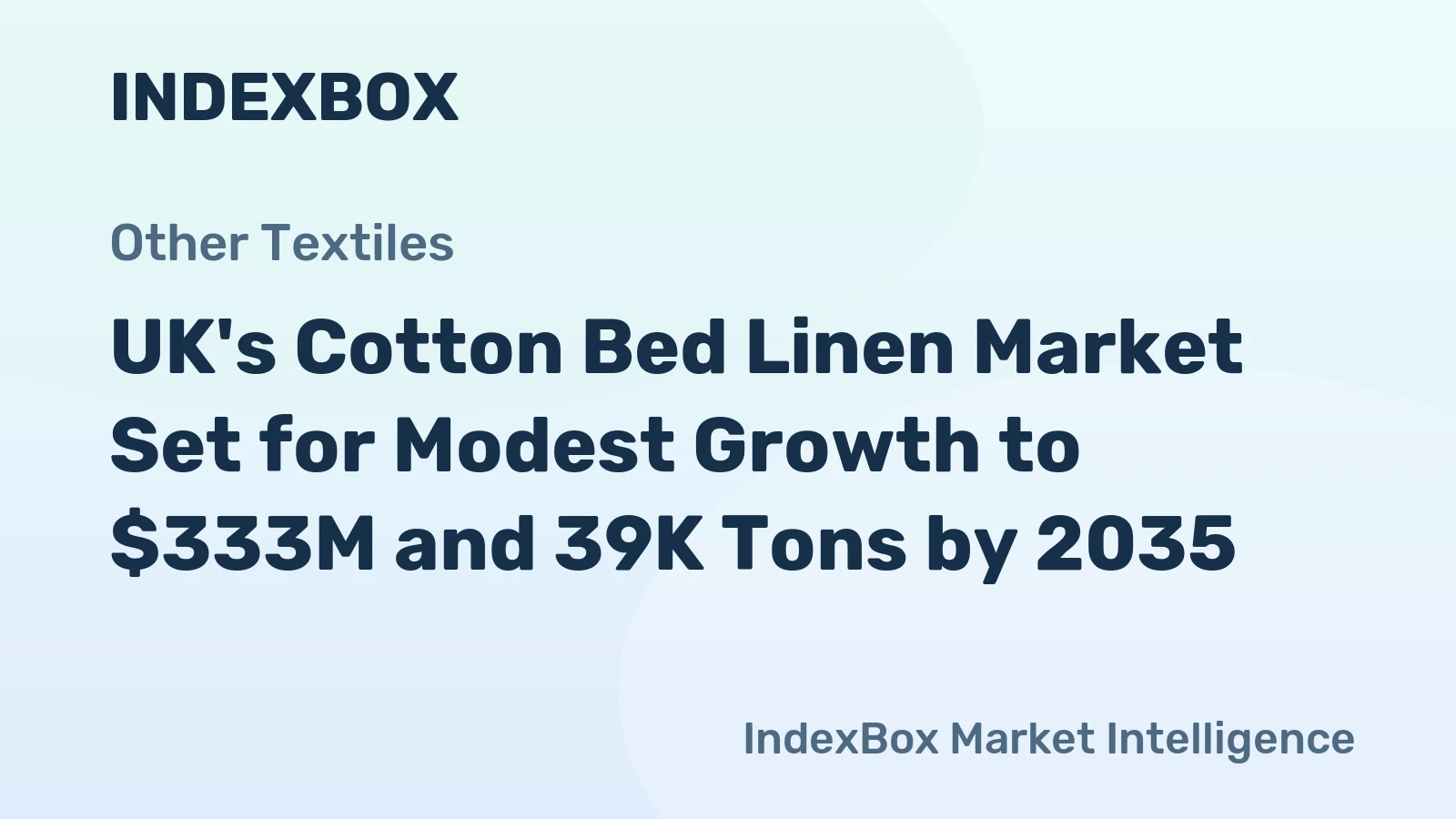 UK's Cotton Bed Linen Market Set for Modest Growth to $333M and 39K Tons by 2035