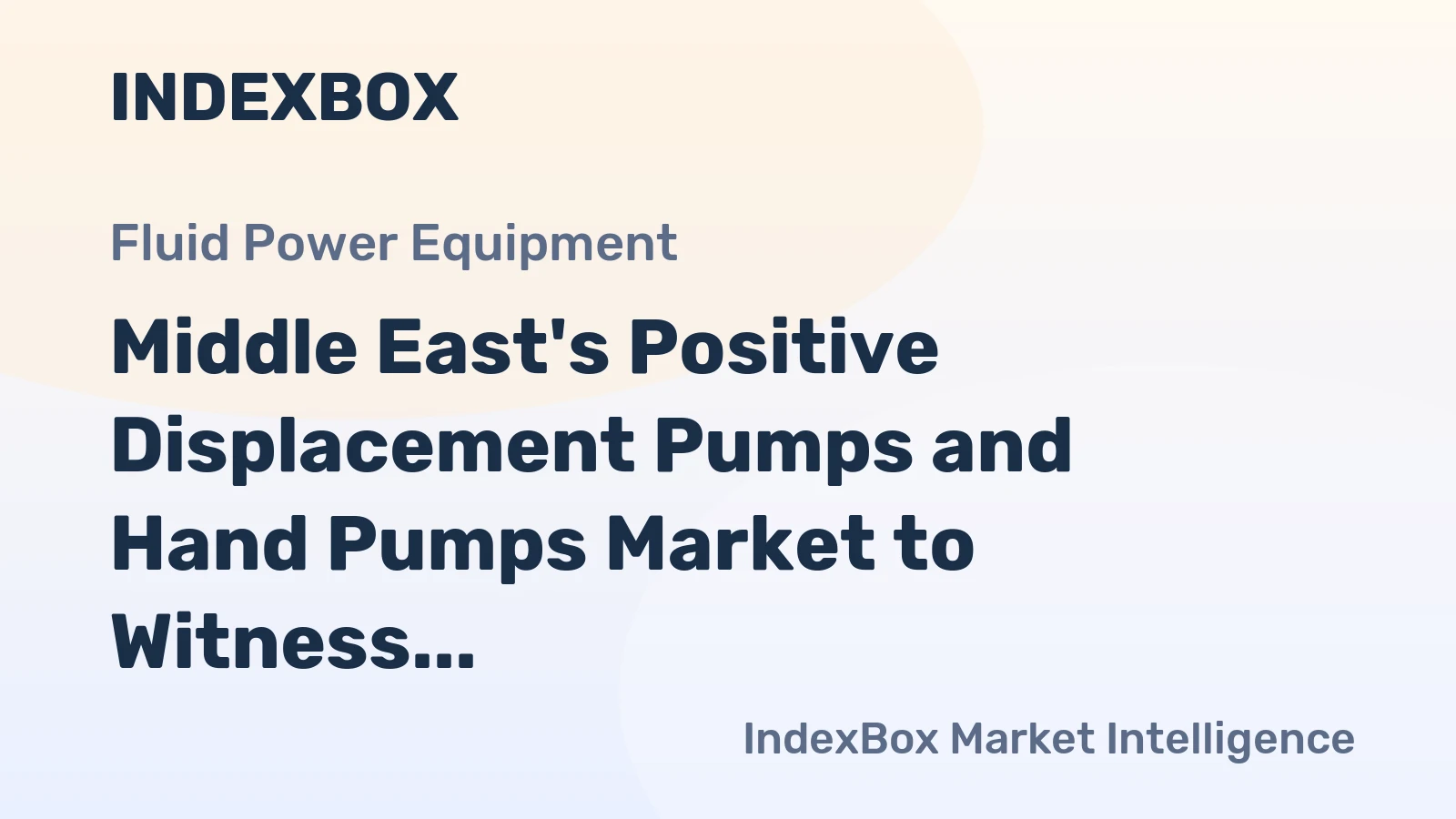 Middle East's Positive Displacement Pumps and Hand Pumps Market to Witness Moderate Growth with CAGR of +1.5% from 2024 to 2035