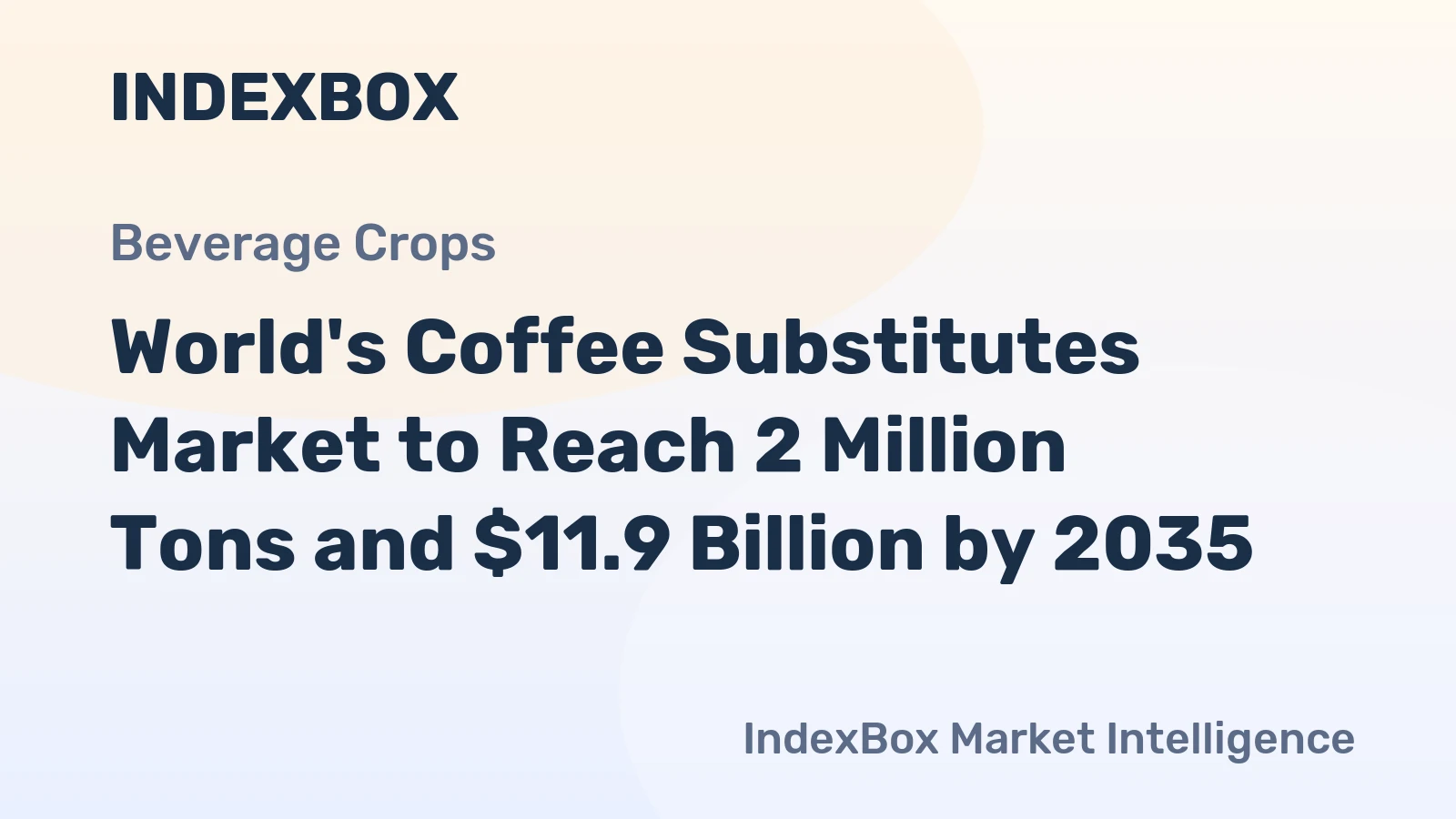 World's Coffee Substitutes Market to Reach 2 Million Tons and $11.9 Billion by 2035