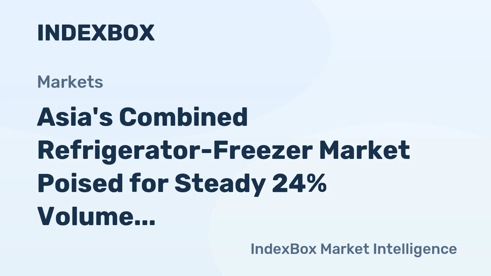 Asia's Combined Refrigerator-Freezer Market Poised for Steady 24% Volume CAGR Growth Through 2035