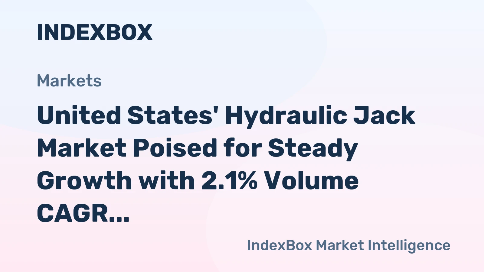 United States' Hydraulic Jack Market Poised for Steady Growth with 2.1% Volume CAGR