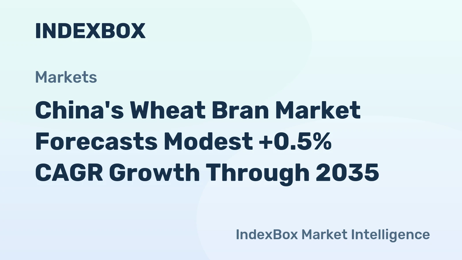 China's Wheat Bran Market Forecasts Modest +0.5% CAGR Growth Through 2035