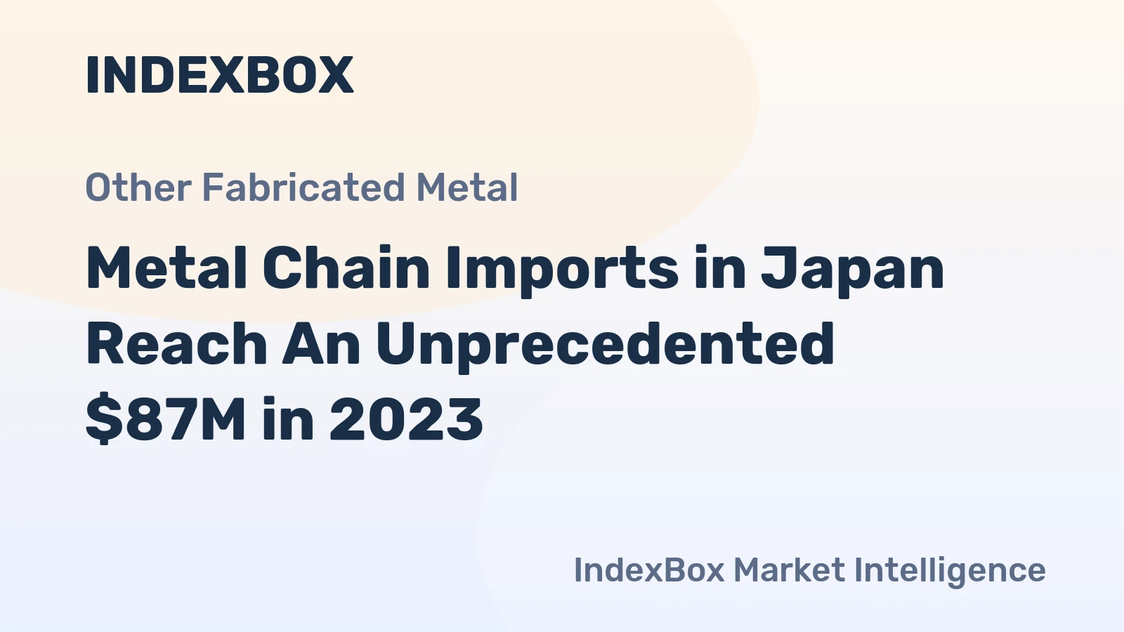 Metal Chain Imports in Japan Reach An Unprecedented $87M in 2023