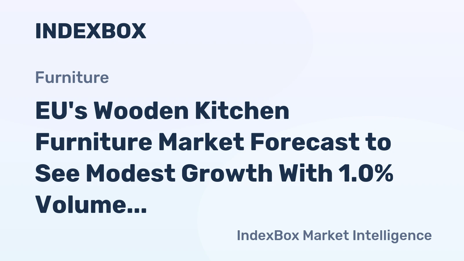 EU's Wooden Kitchen Furniture Market Forecast to See Modest Growth With 1.0% Volume CAGR Through 2035