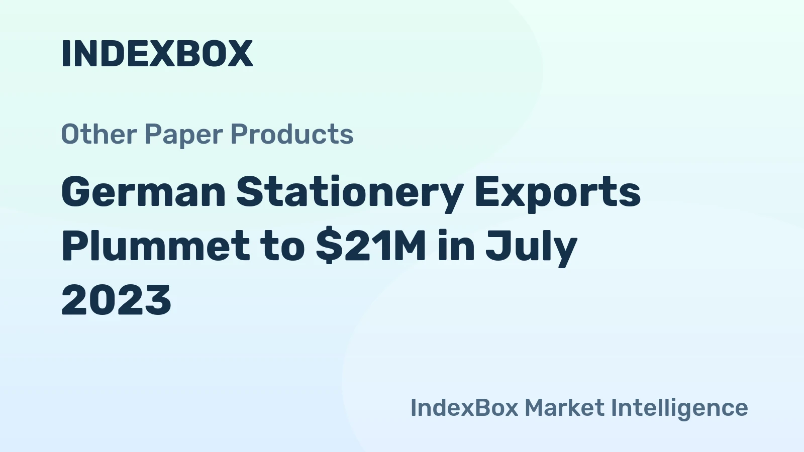 German Stationery Exports Plummet to $21M in July 2023