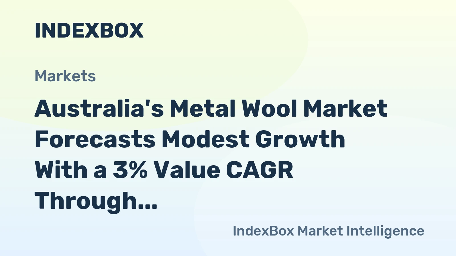 Australia's Metal Wool Market Forecasts Modest Growth With a 3% Value CAGR Through 2035