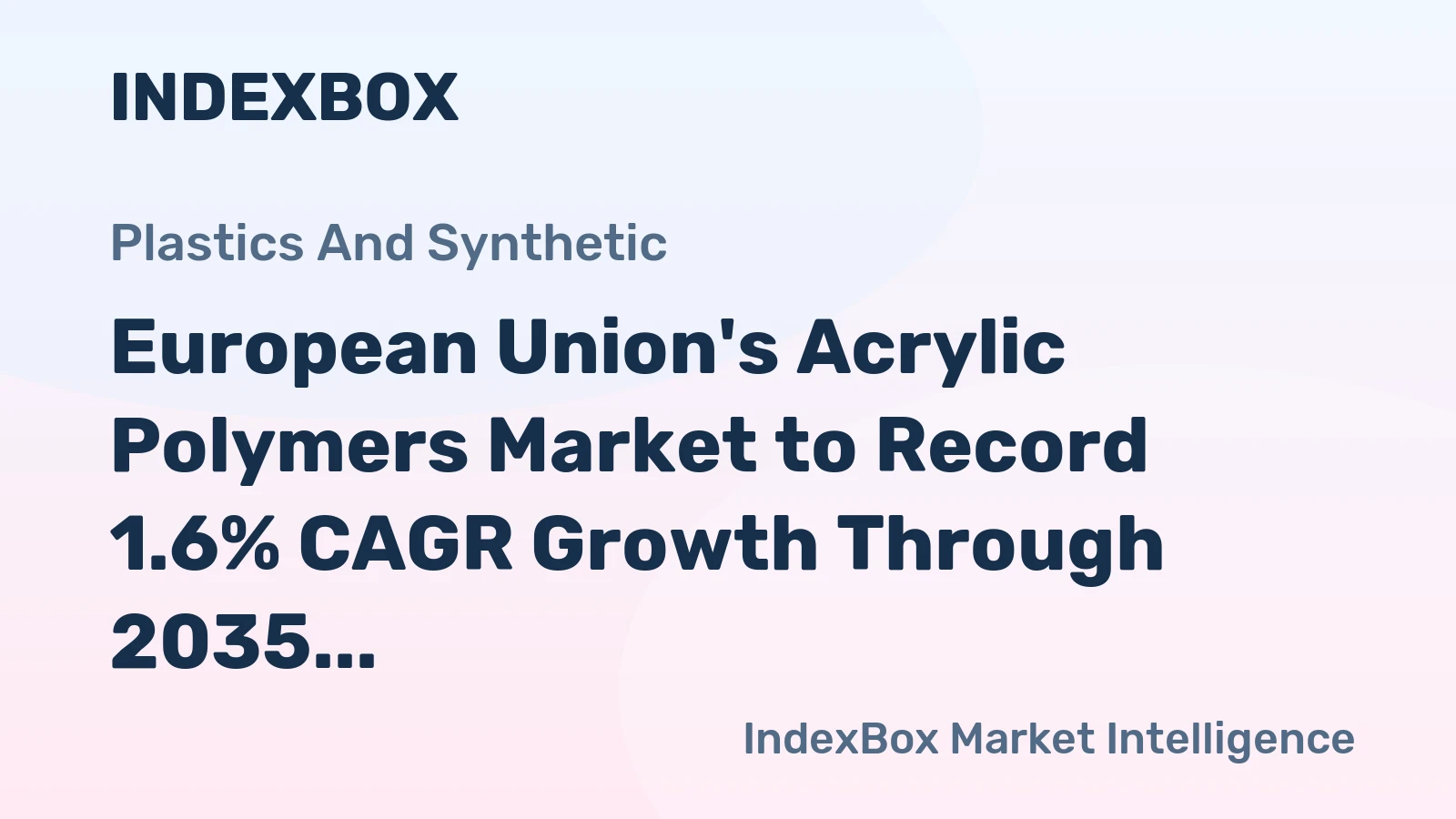 European Union's Acrylic Polymers Market to Record 1.6% CAGR Growth Through 2035