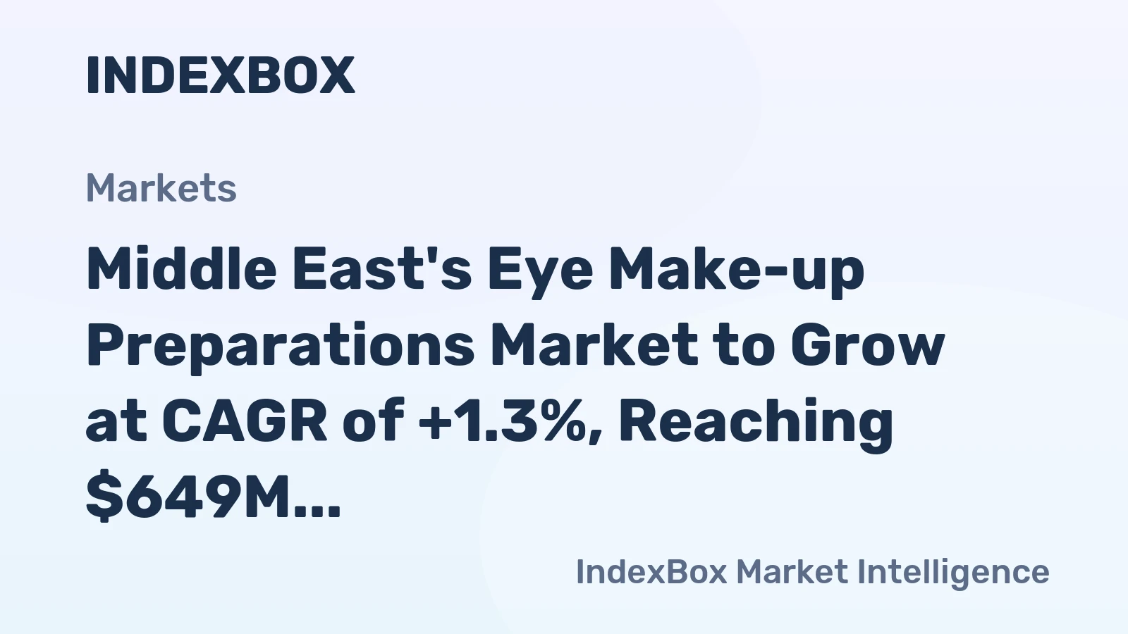 Middle East's Eye Make-up Preparations Market to Grow at CAGR of +1.3%, Reaching $649M by 2035