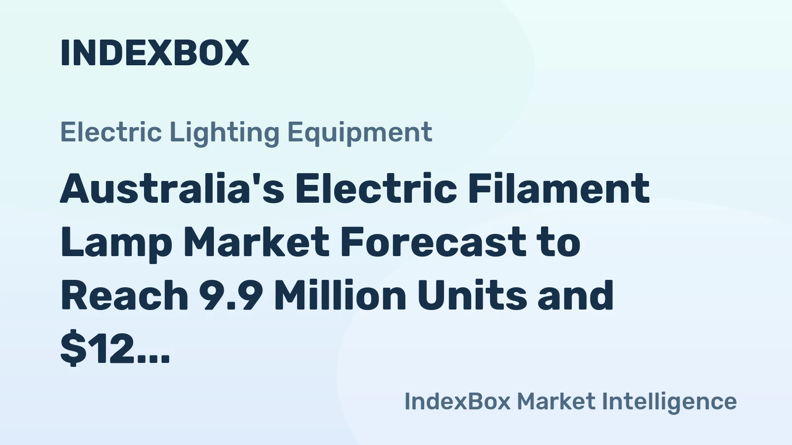 Australia's Electric Filament Lamp Market Forecast to Reach 9.9 Million Units and $12 Million in Value by 2035