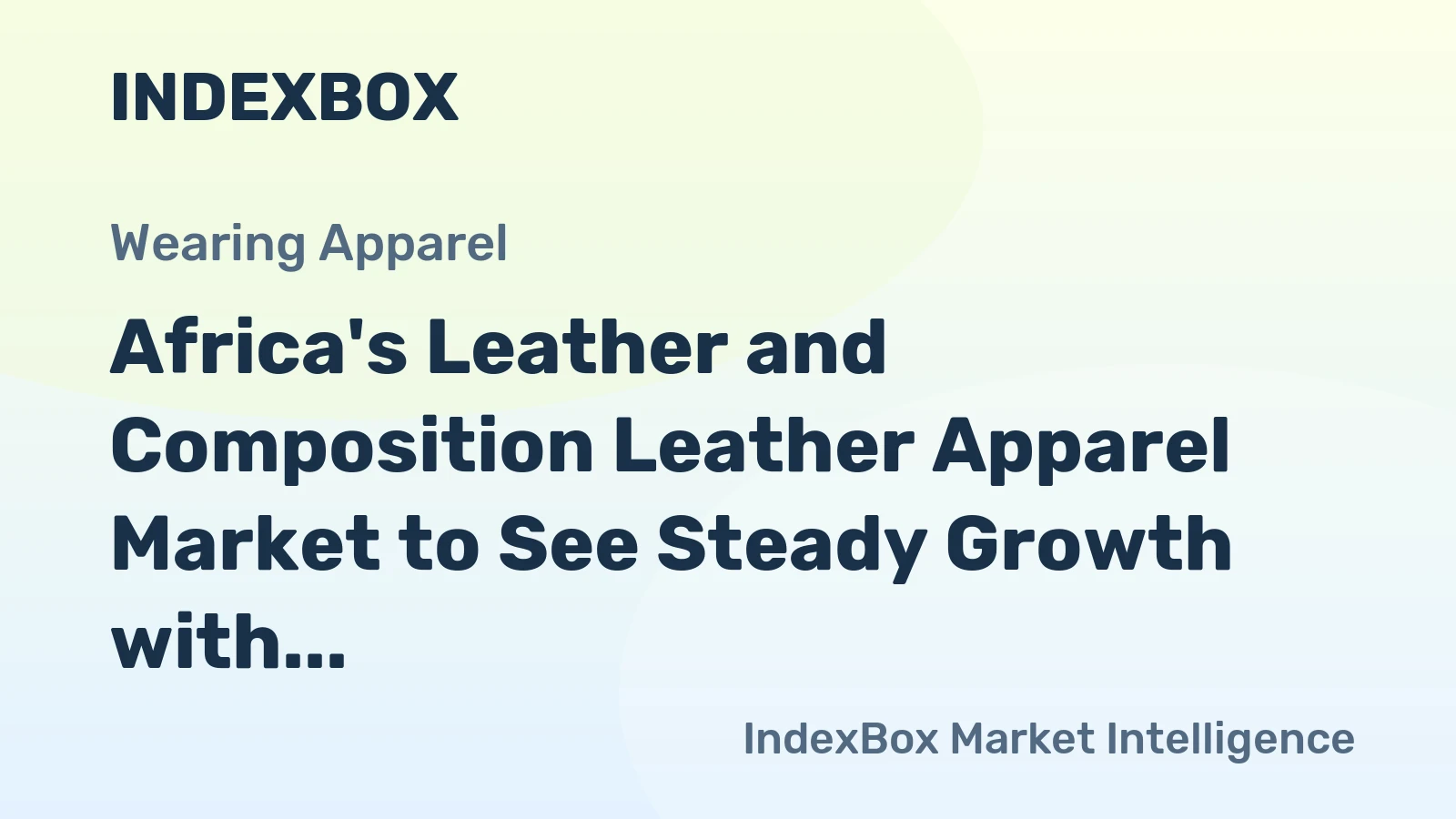 Africa's Leather and Composition Leather Apparel Market to See Steady Growth with +0.9% CAGR