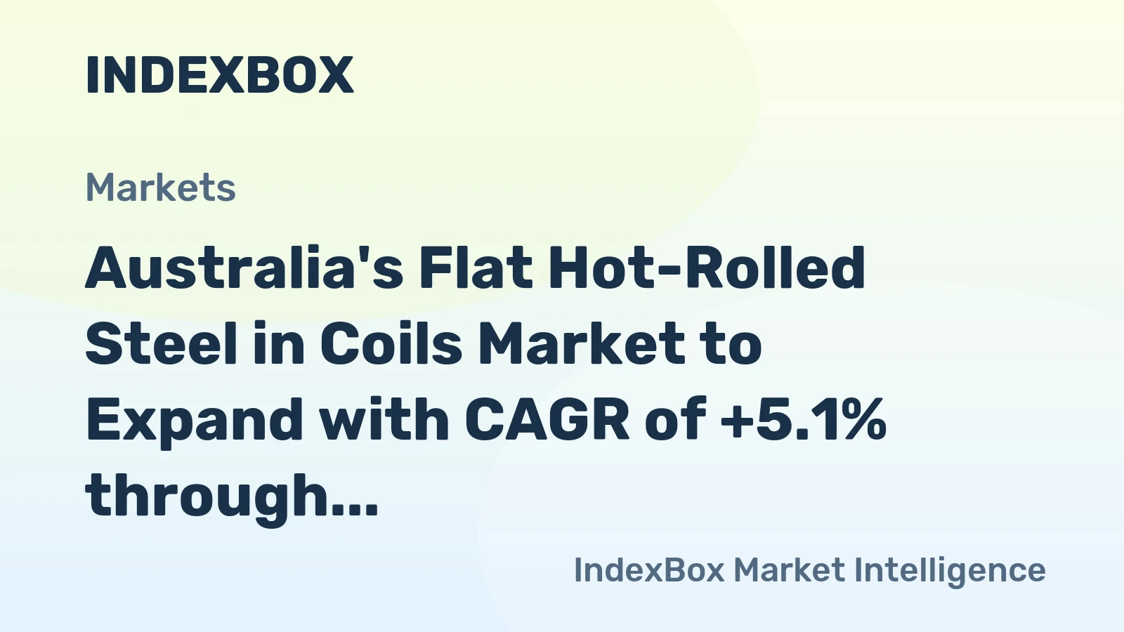 Australia's Flat Hot-Rolled Steel in Coils Market to Expand with CAGR of +5.1% through 2035
