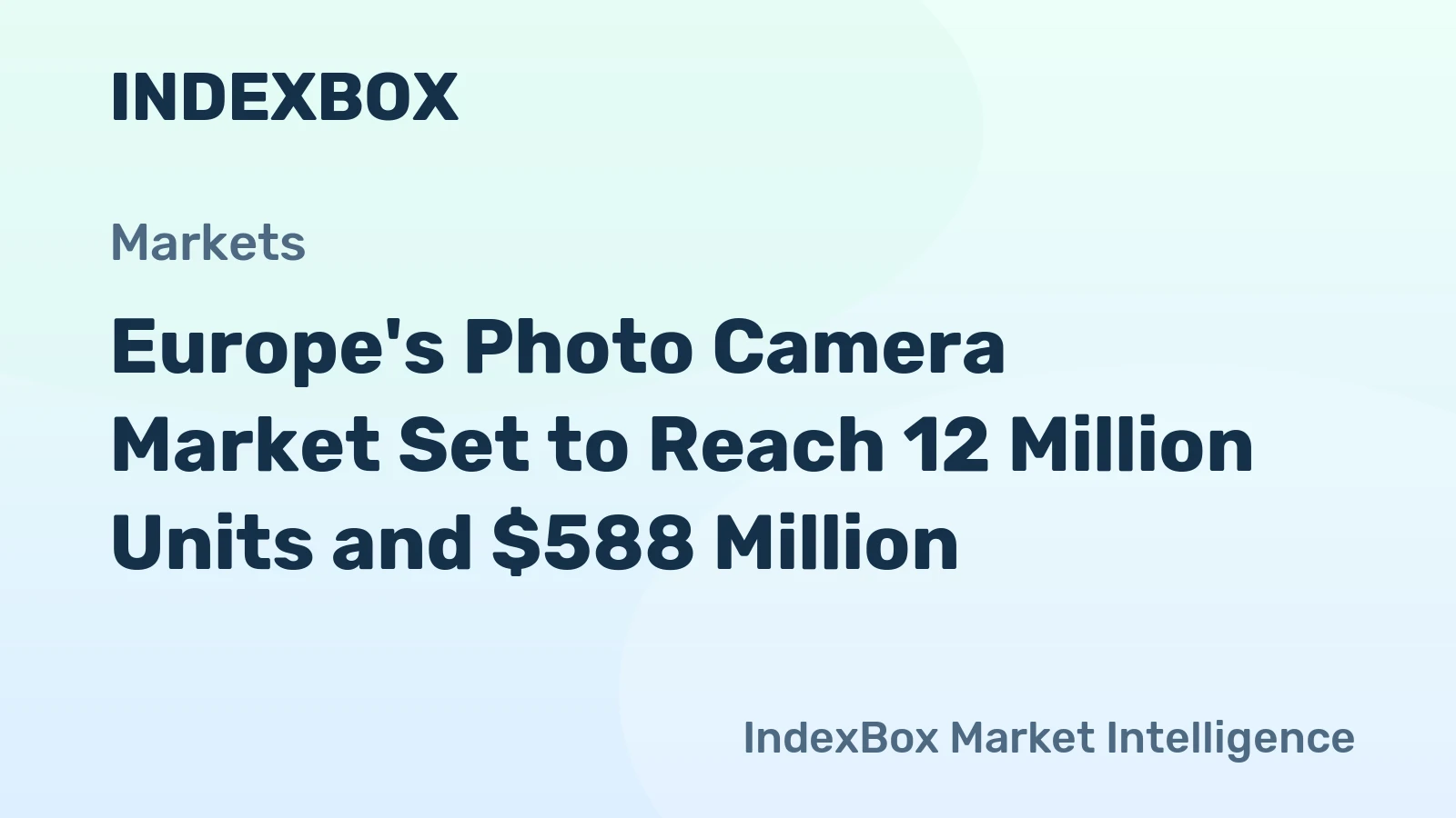 Europe's Photo Camera Market Set to Reach 12 Million Units and $588 Million