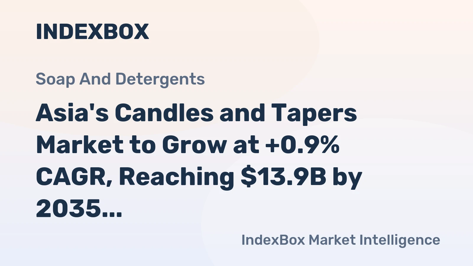 Asia's Candles and Tapers Market to Grow at +0.9% CAGR, Reaching $13.9B by 2035