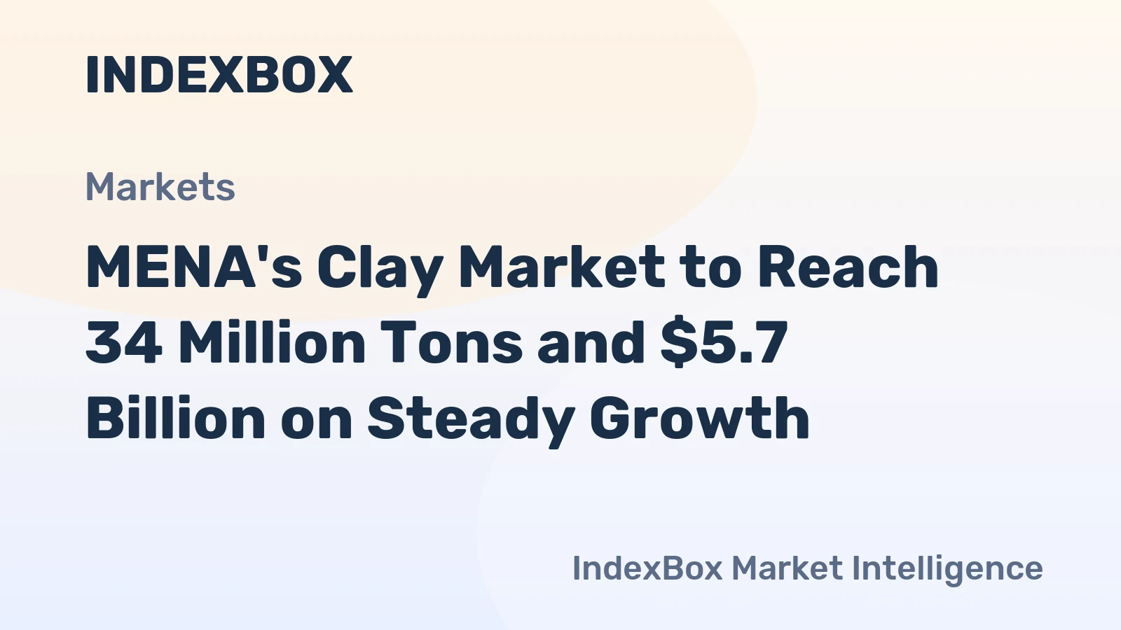 MENA's Clay Market to Reach 34 Million Tons and $5.7 Billion on Steady Growth