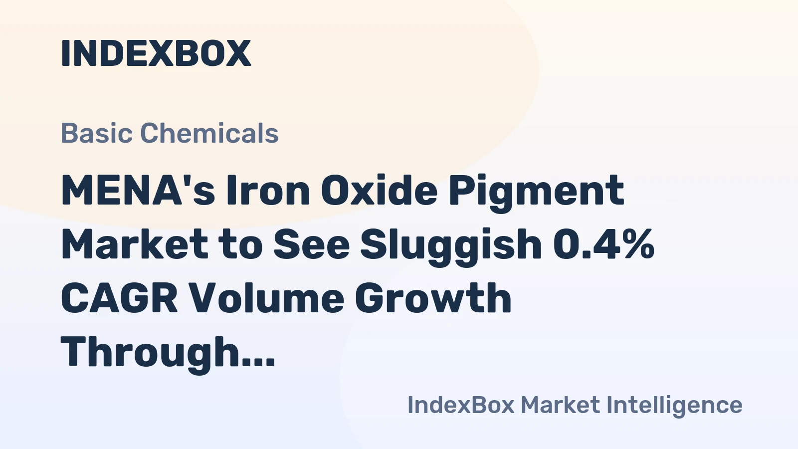 MENA's Iron Oxide Pigment Market to See Sluggish 0.4% CAGR Volume Growth Through 2035