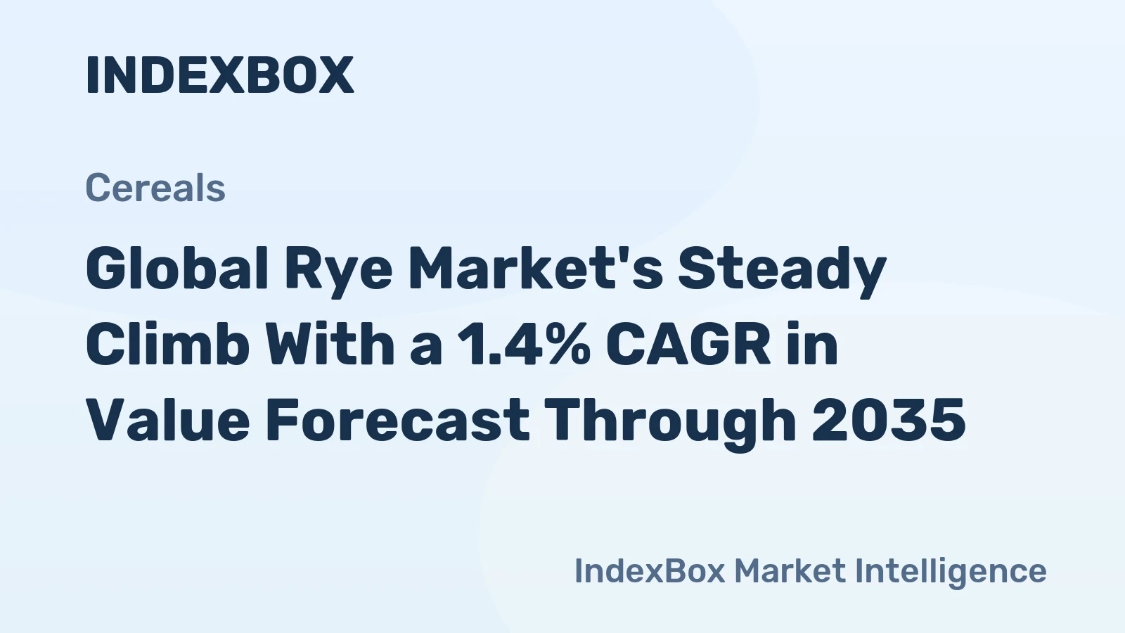 Global Rye Market's Steady Climb With a 1.4% CAGR in Value Forecast Through 2035