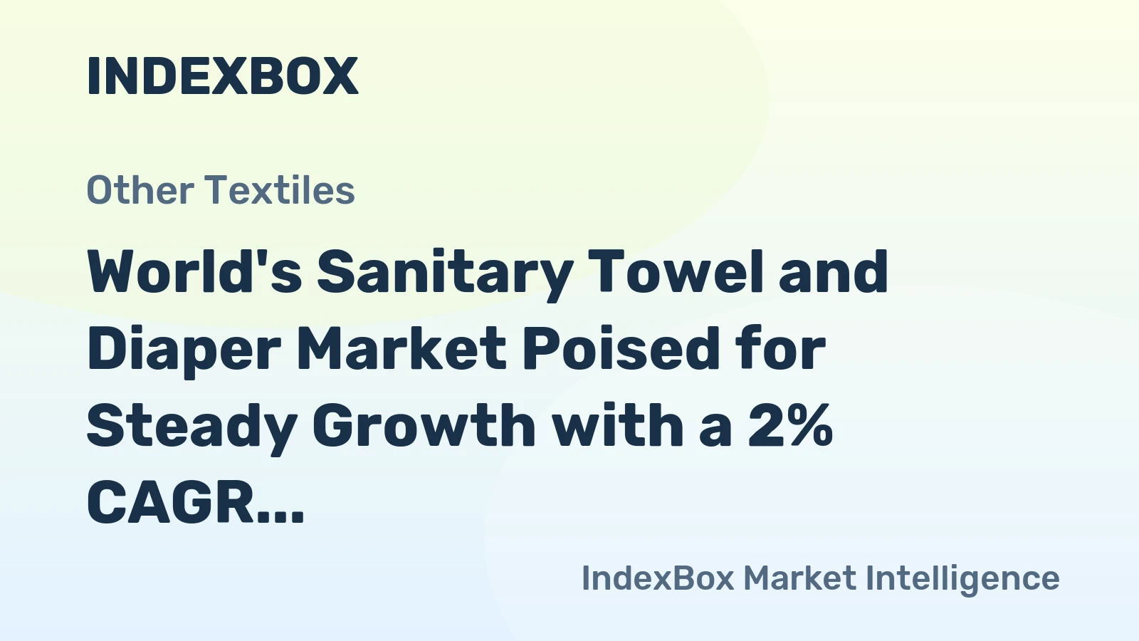 World's Sanitary Towel and Diaper Market Poised for Steady Growth with a 2% CAGR in Value Through 2035