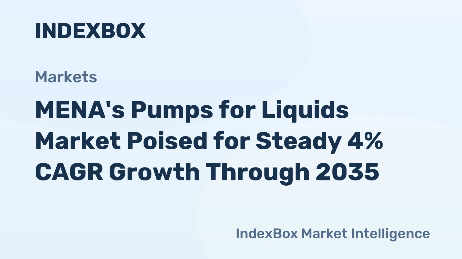MENA's Pumps for Liquids Market Poised for Steady 4% CAGR Growth Through 2035