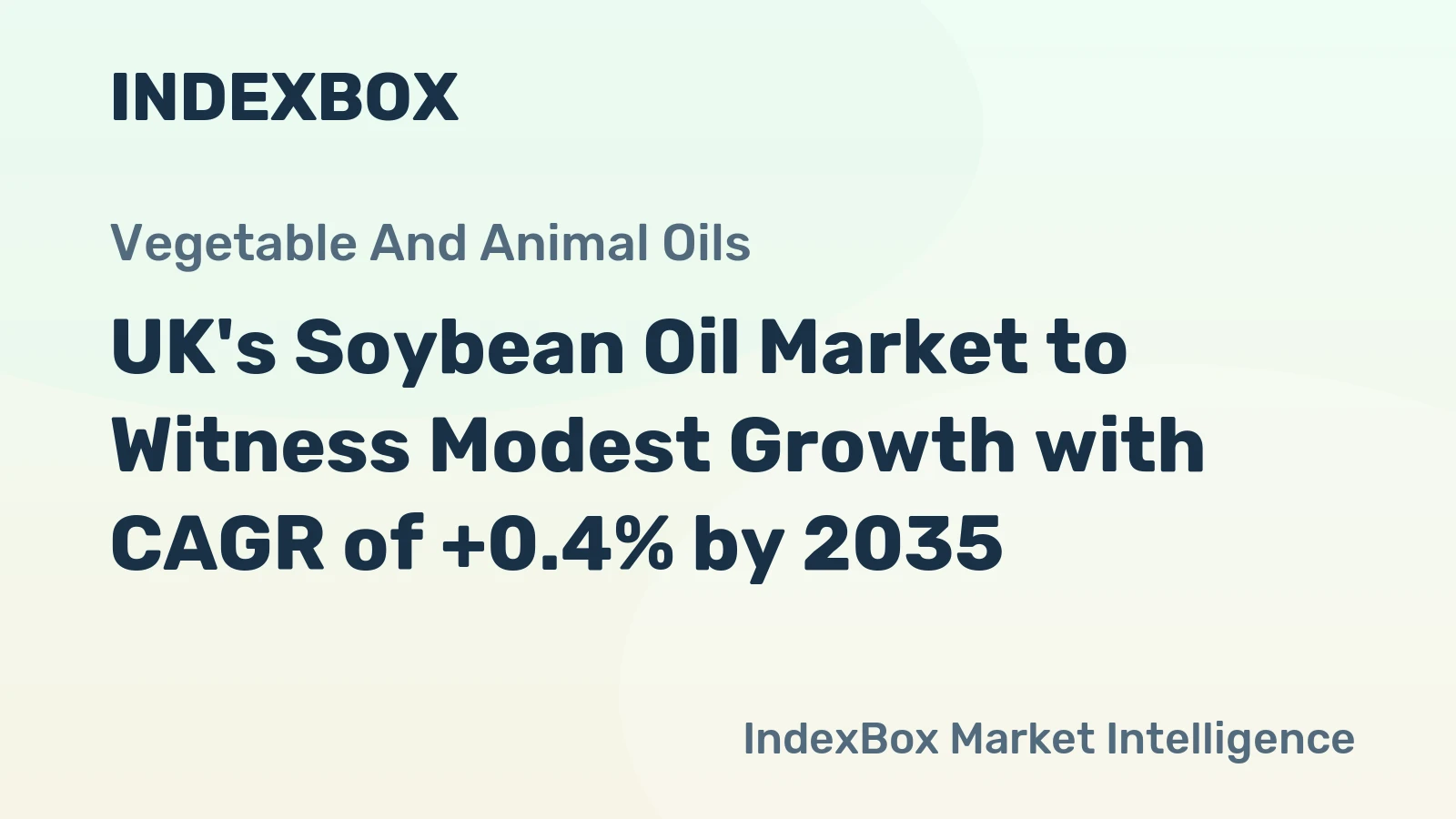UK's Soybean Oil Market to Witness Modest Growth with CAGR of +0.4% by 2035